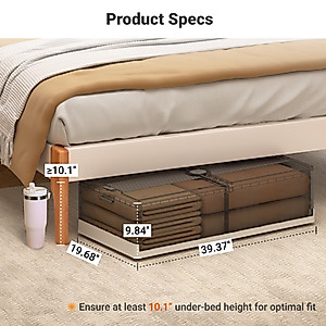 eShelf Under Bed Storage with Wheels, 3 Pack 27Gal Stackable Under Bed Storage Containers, Foldable Organizer Storage Bins with Lids, Collapsible Storage Drawers for Clothes, Bed Sheets, Shoes, Books