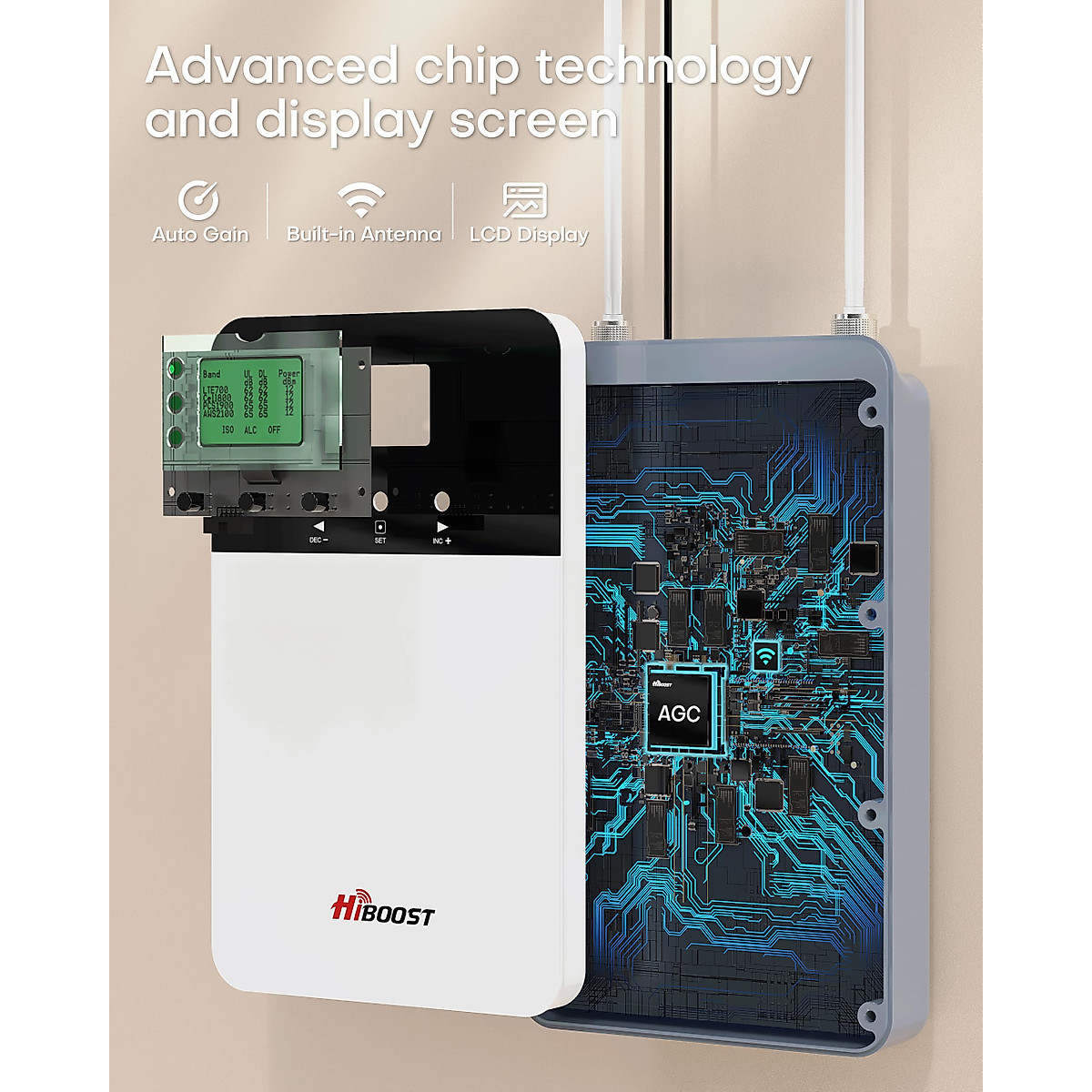 Cell Phone Booster for Home Office, Cover 8000 sq ft with 2 Indoor Antennas for All US Carriers, Cell Phone Signal Booster for Destination RV 4G 5G LTE Verizon AT&T T-Mobile APP Support FCC