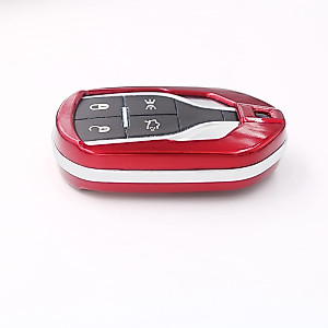 MYMOCCY Key Holder Protector Compatible For Maserati Quattroporte Levante Ghibli 2017-2022 Accessories Key Shell Case Cover Red