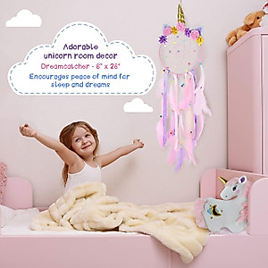 Tickle & Main Follow Your Dreams Unicorn Pillow Gift Set, Unicorn Plush, Dream Catcher for Girls Ages 4-9 Years