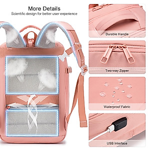 COSCOOA Expandable Travel Backpack for Men Women 15.7x7.8x9.8 Inch 20L Flight Approved Carry On Backpack Small Luggage Backpack, 15.6 Inch Laptop Business Daypack Weekender Bag