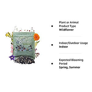 Package of 80,000 Wildflower Seeds - Hummingbird and Butterfly Wild Flower Seeds Collection - 23 Varieties of Pure Non-GMO Flower Seeds for Planting Including Milkweed, Nasturtium, and Forget Me Not…