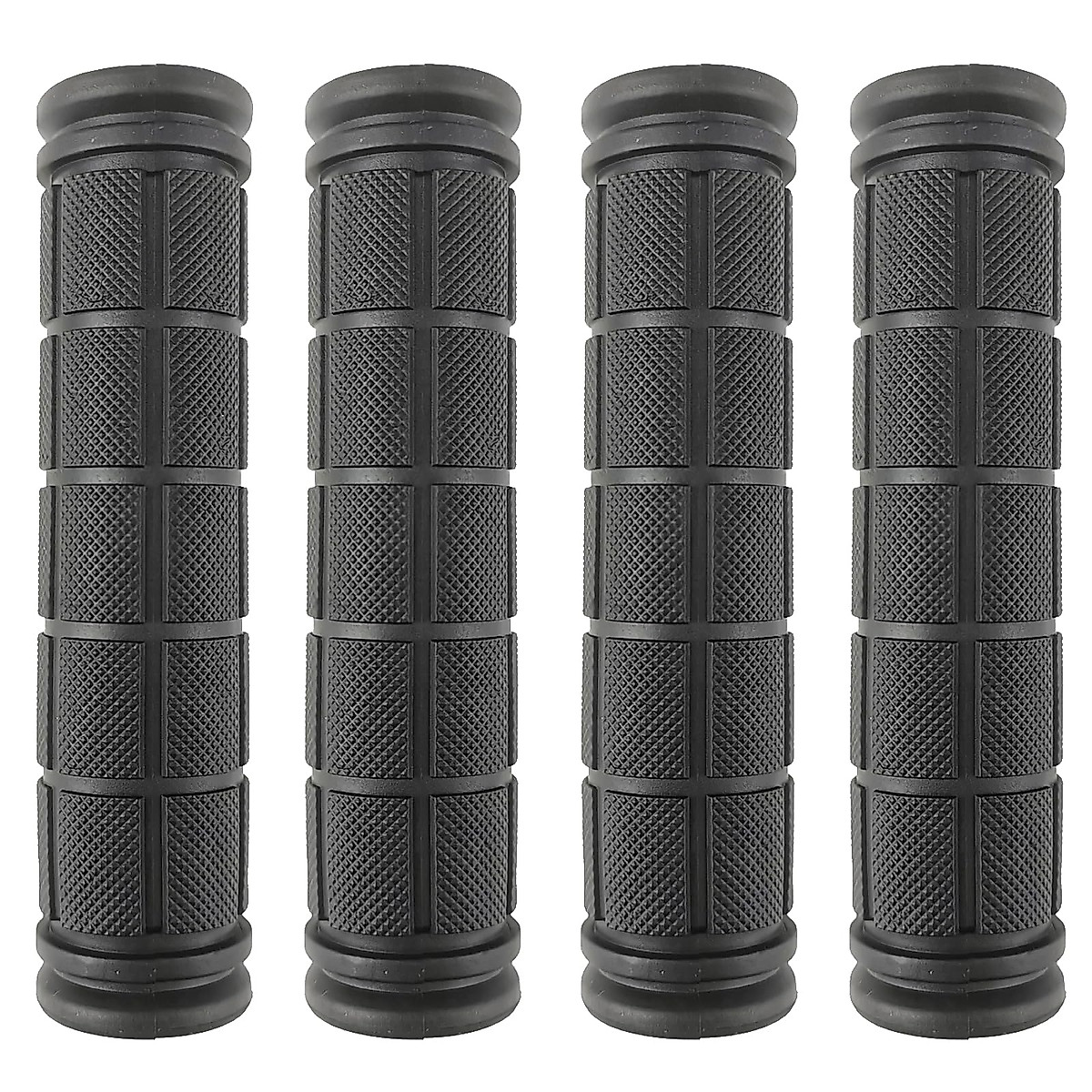 Kasteco 2 Pairs Bicycle Handle Bar Grips Mushroom Grips for BMX/MTB/Road Mountain Bikes, Black