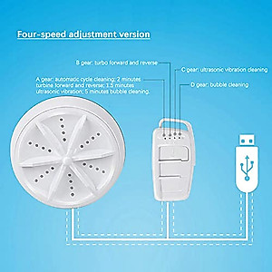 jeerbly Portable Washing Machine Turbo Washer,Ultrasonic Turbine Washing Machine 3 In 1 Dishwashers,Mini Washing Machine with USB for Travel Trip Rooms