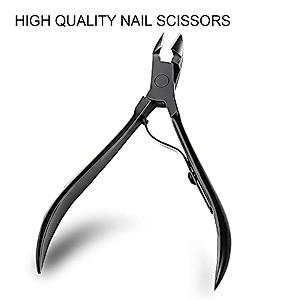 ZIZZON Manicure Set 18 in 1 Professional Pedicure Set Nail scissors Grooming Kit with Leather Travel Case (Black/Yellow)