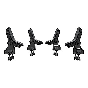 Thule DockGrip - Carries up to 36" wide kayaks and SUPs - Fits all hull shapes - Fits most roof rack cross bars - Kayak roof rack - Stand up paddleboard compatible - 85lb weight capacity