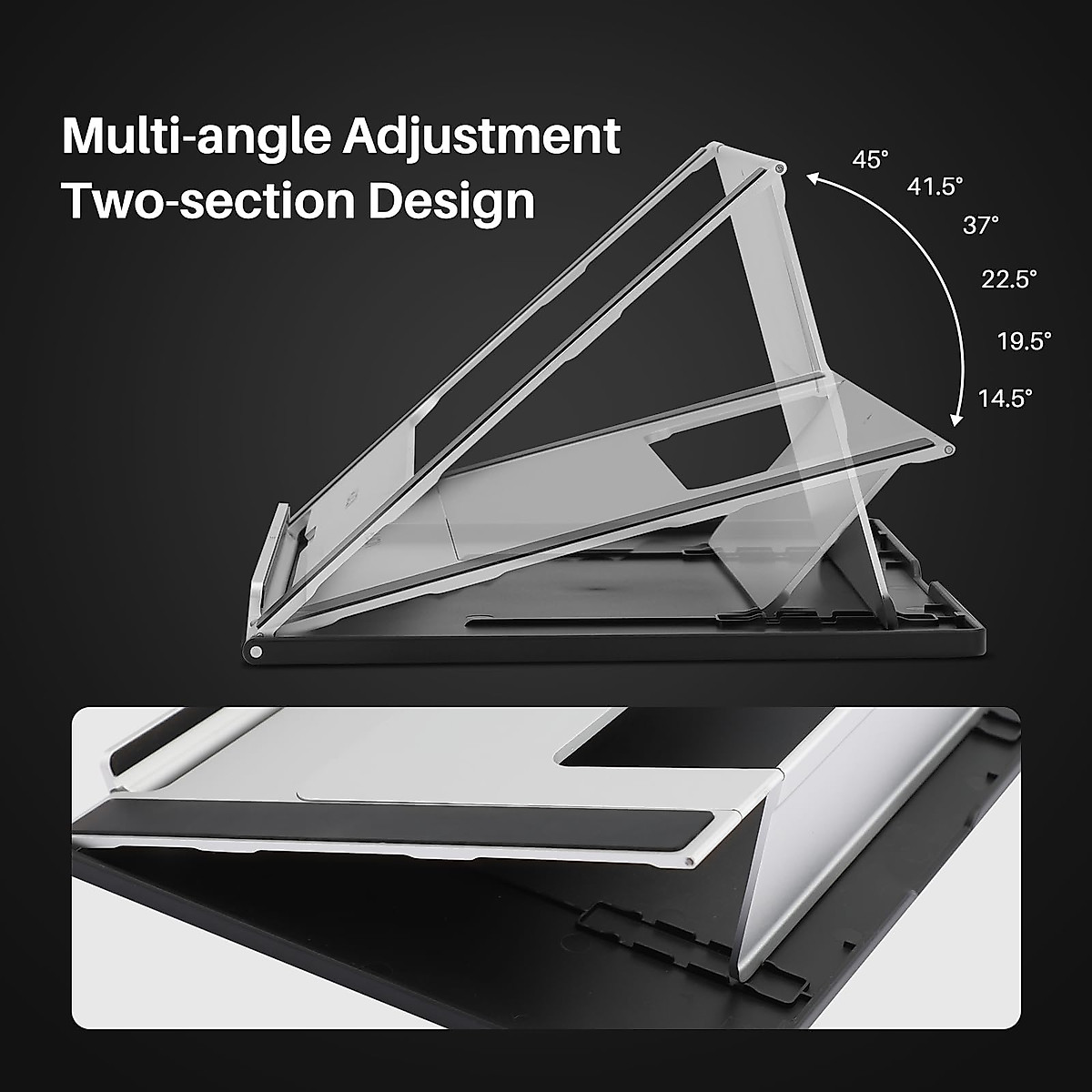 HUION ST200 Adjustable Drawing Tablet Stand Portable Desk Stand for 10-16 inchs Graphics Pen Display Kamvas 13, Kamvas 12, Kamvas 16 2021, Kamvas Pro 16/Pro 12/Pro 13, iPad Pro, Cintiq 16, Wacom One