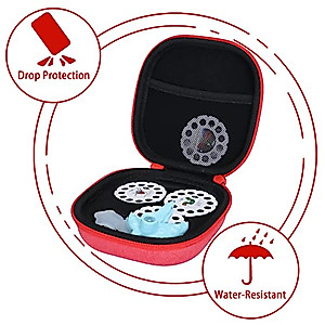 Aenllosi Hard Carrying Case Replacement for Moonlite Mini Projector Gift Pack fits upto 20 Storybook Reels,Storybook Projector Organizer(Only Case,Red)