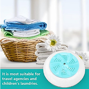 POCREATION Travel Portable Washing Machine, Mini Travel Portable Household Small Washing Machine Ultrasound Turbo Washer Laundry(Green)