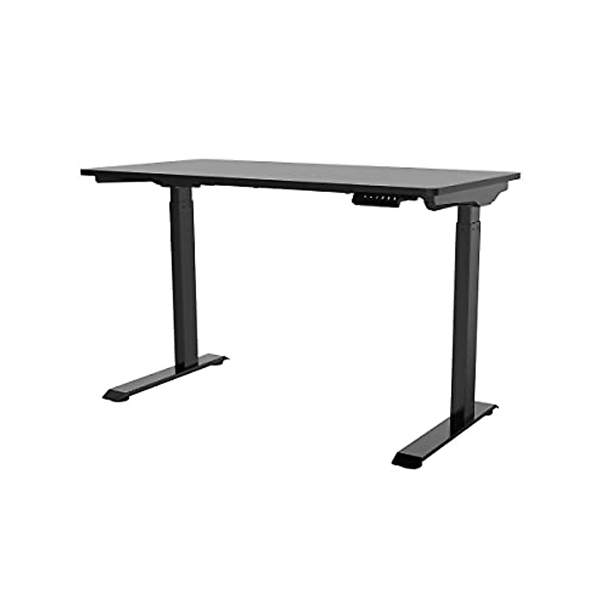 Monoprice Electric Single Motor Sit-Stand Complete Desk Table - Height Adjustable, Solid-Core Wood Top, for Home and Office, 47.2 x 23.6 Inch, Black - Workstream Collection