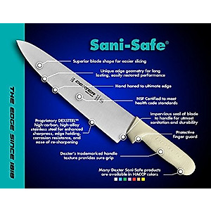 Dexter-Russell SANI-SAFE - SL12 - 5-1/4" Sheep Skinning Knife with White Poly Handle