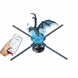 3D Hologram Fan,39.4"Missyou 3D Holographic Projector Holographic Christmas Tree Advertising Display with Remote,Bluetooth,Splicing,700 Video Library for Business Store Signs,Bar,Casino,Party