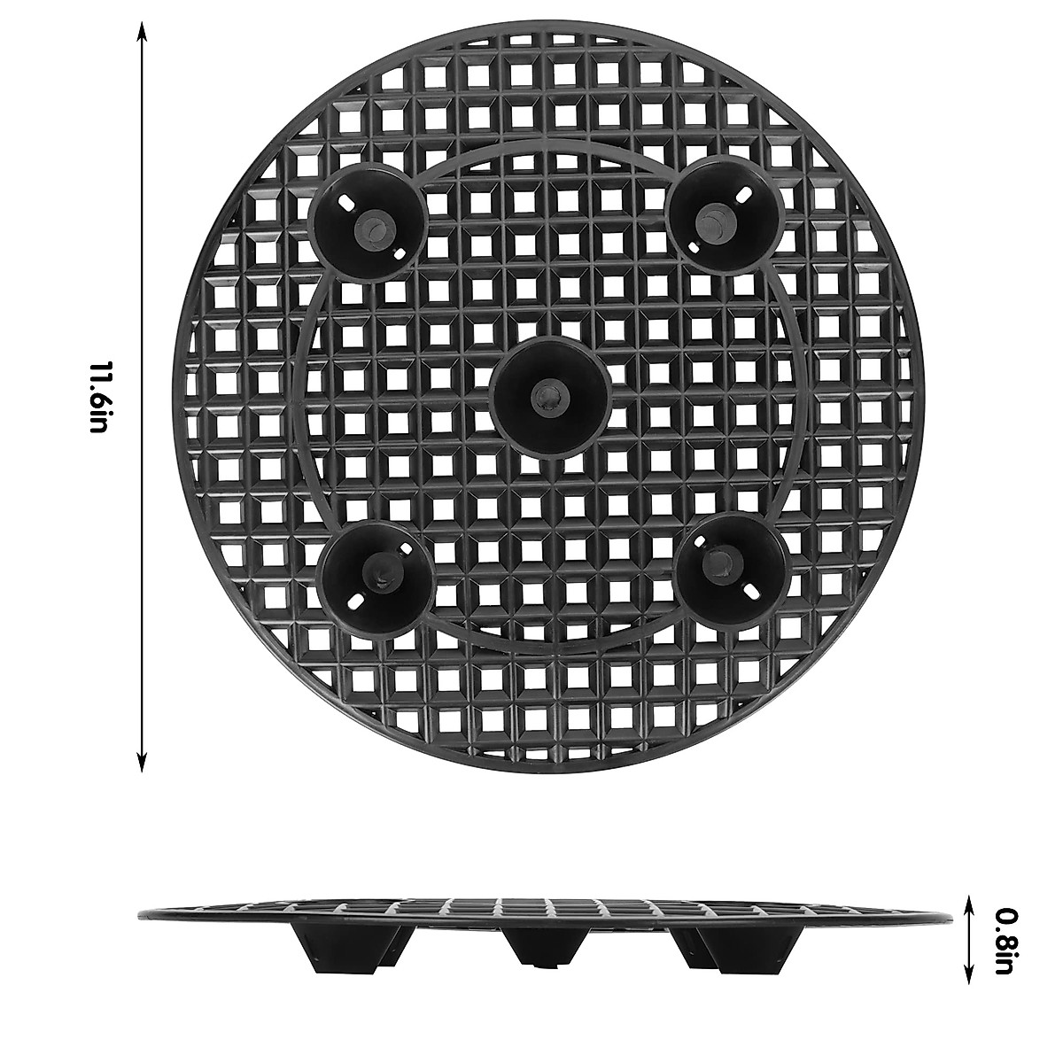 moonoom 8 Pcs Plants Pot Elevator, 12 Inch Plastic Flower Plant Stands, Portable Patio Planter Holder for Indoor Outdoor Preventing Floor Patio Deck from Damage and Rot