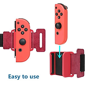 FANPL Upgrade Wrist Bands Compatible with Just Dance 2025/2024/2023/2022/2021, Adjustable Elastic Strap for Switch & OLED Model JoyCon Controller, Fit for Adults and Children,2 Pack (Blue and Red)