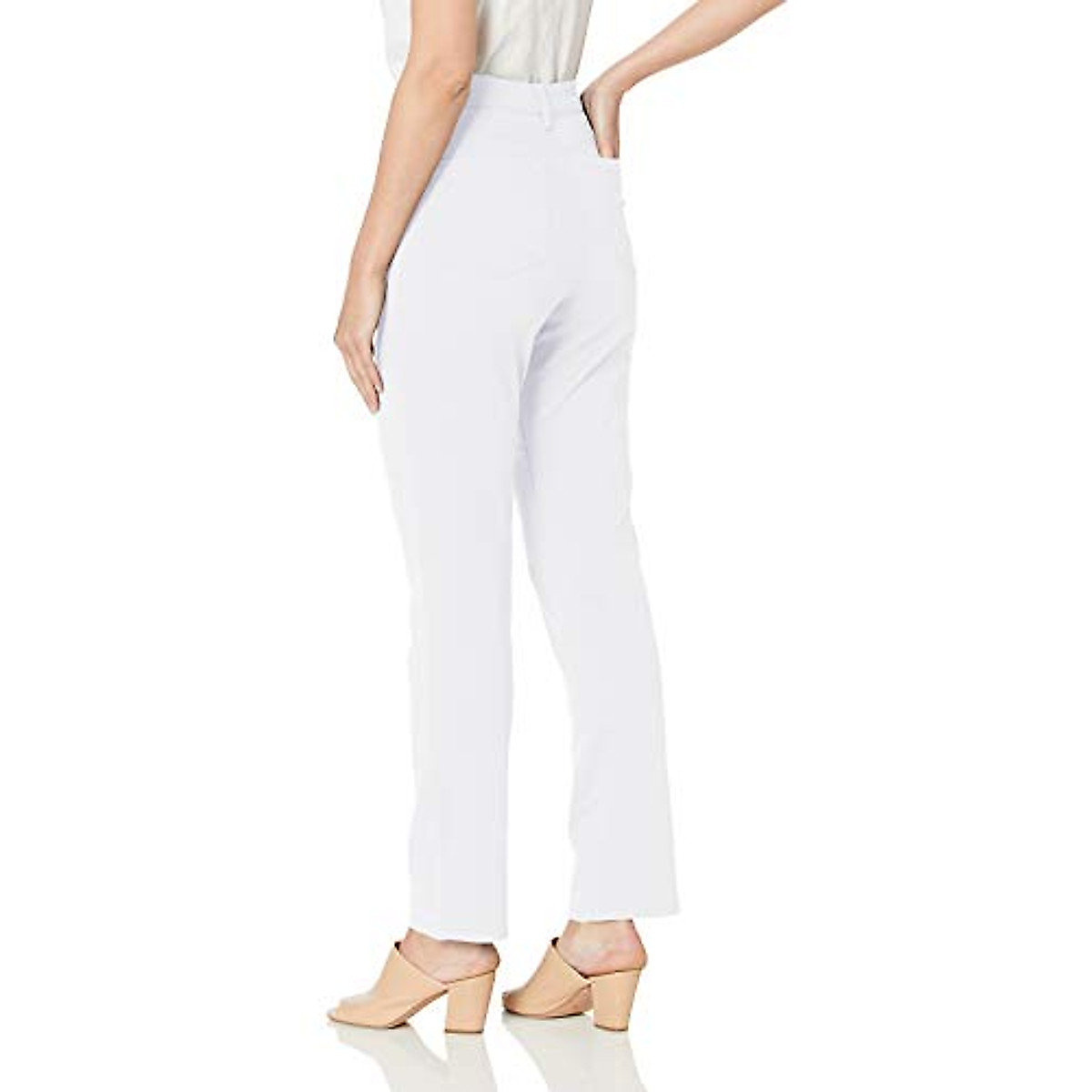 Gloria Vanderbilt womens Amanda Classic High Rise Tapered Jean, Vintage White, 14 Petite Regular
