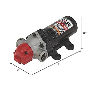 NorthStar NSQ Series 12V On-Demand High Pressure Sprayer Diaphragm Pump with Quick-Connect Ports - 1.1 GPM, 100 PSI