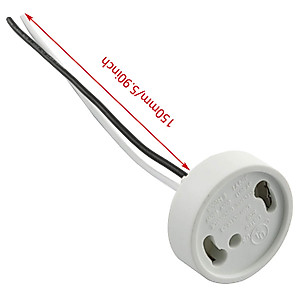 DGZZI GU24 Socket 2PCS GU-24 Plastic Keyless Bi-Pin Twist and Lock Base Lamp Holder