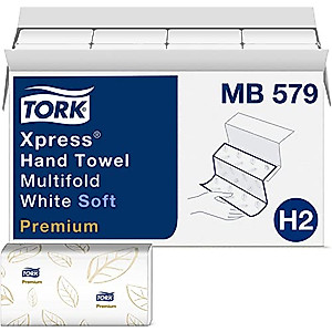 Tork Xpress Soft Multifold Hand Towel White H2, Absorbent, 16 x 135 Sheets, MB579