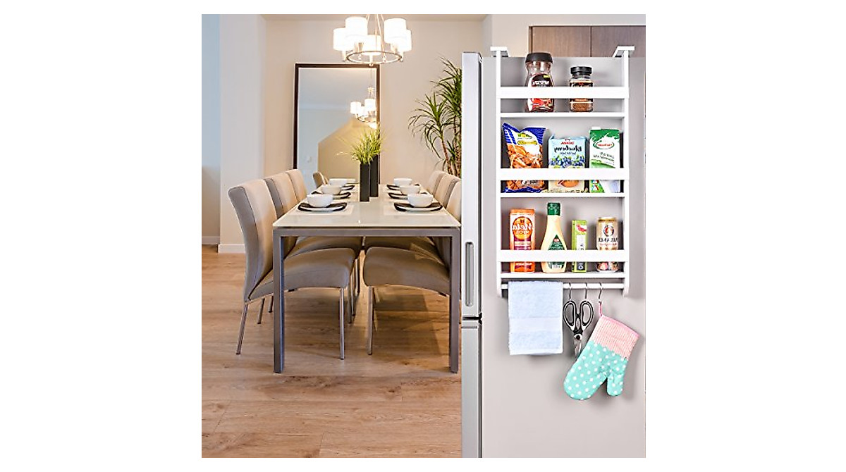 Adjustable Refrigerator Side Storage Rack Organizer
