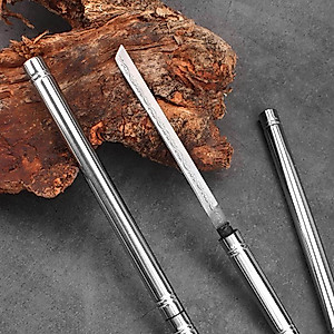 Paring Knife with Sheath - 7.32" Sharp Stainless Steel Chef Knife - Utility Knife - Fruit Knife - Table Knife, Ergonomic Handle, Compact Portable, for Meat, Vegetables, Fruit, Versatility