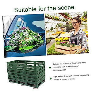 Abaodam Wedding Car Decoration Suction Cup Rectangular Tray Wedding Decor Garland for Table Floral Cage Large Flower Cage Holder Flower Mud Tray Floral Foams Disc Wedding Flower Tray 6pcs