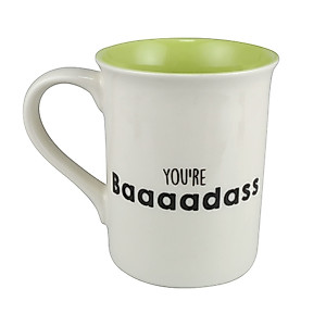 Enesco Our Name is Mud You are The Goat Sculpted Coffee Mug, 16 Ounce, Multicolor