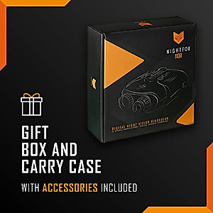 Nightfox 110R Handheld Night Vision Goggles | 7X Optical Magnification, Long Range | Digital Infrared Night Vision Binoculars for Hunting, Survival Gear and Equipment | Infrared Camera with Recording