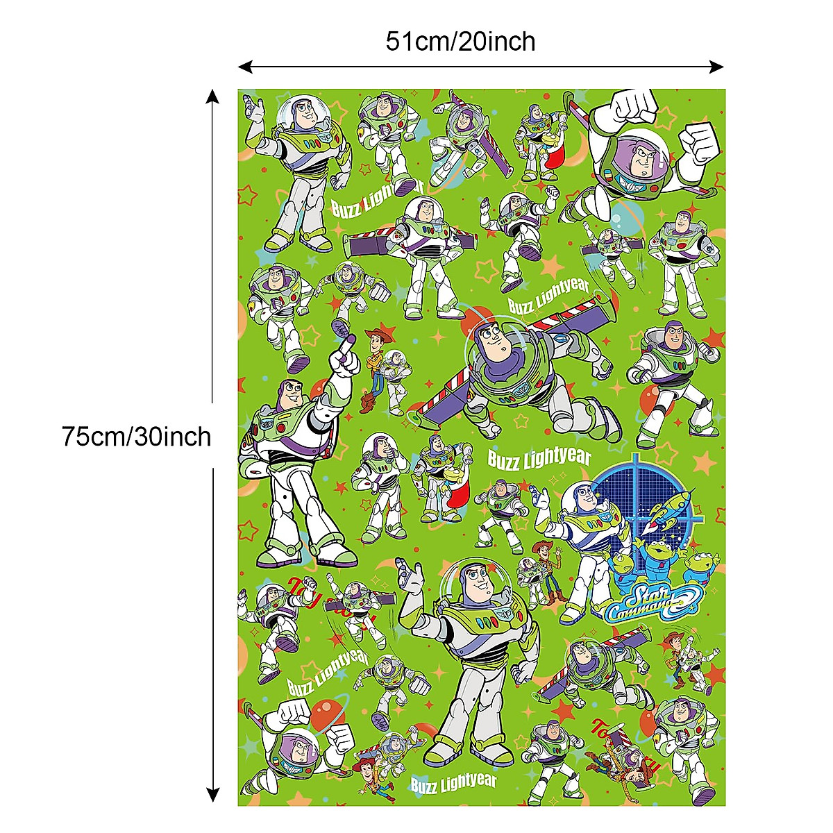 EYQQM Pack of 5 Gift Wrapping Paper 51x75cm Kraft Paper Wrapping Paper Sheets Pack for Kids Birthday, Party Storage Festive Decoration (Green Fly)