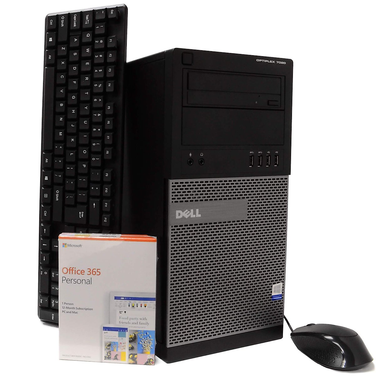 Dell OptiPlex 7020 Desktop Tower Computer, Intel Quad Core i5-4590 3.3GHz PC, 16GB RAM, 1TB HDD, Microsoft Windows 10 Professional, Microsoft Office 365 Personal, DVD, Keyboard, Mouse, WiFi (Renewed)