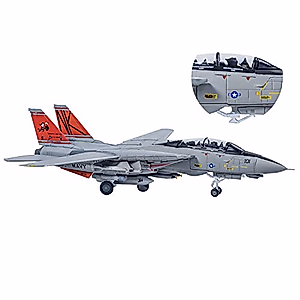 HANGHANG 1/100 Scale F-14 Tomcat Fighter Attack Plane Metal Fighter Military Model Fairchild Republic Diecast Plane Model for Commemorate Collection or Gift