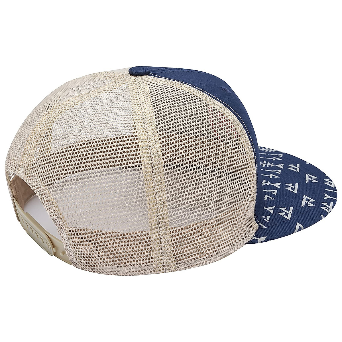 BASSDASH Flat Brim Trucker Cap Adjustable Snapback Hat Mesh Back for Men Women