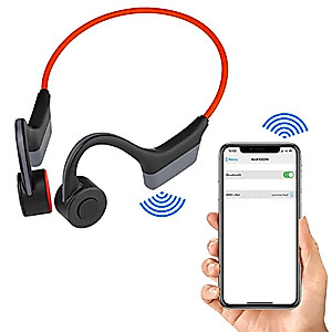 Tonfarb Bone Conduction Headphones Bluetooth, Open Ear Headphones Wireless Running Earphone with Mic for Sports Hiking Running Driving Cycling Fitness Workouts Walking