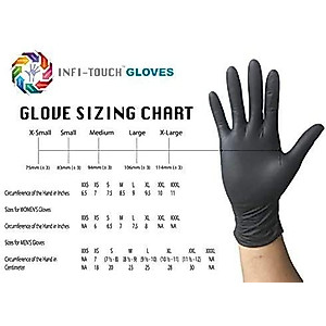 Infi-Touch Heavy Duty Nitrile Gloves, Strong & Tough, High Chemical Resistant, Disposable Gloves, Powder-Free, Non Sterile, Medium, 100 Count