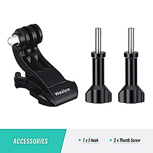 Wealpe Chest Mount Harness Head Strap Mount Compatible with GoPro Hero 11, 10, 9, 8, 7, Max, Fusion, Hero (2018), 6, 5, 4, Session, 3+, 3, 2, 1, DJI Osmo, Xiaomi Yi Cameras