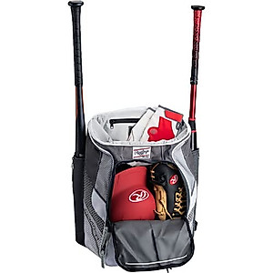 Rawlings | IMPULSE Backpack Equipment Bag | Baseball/Softball | White