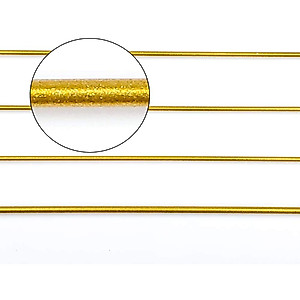 GBYAN Hanging Basket Straight Shelf Gold Flower Pot Display Holder for Wire Wall Grid Panel, 2 Pack