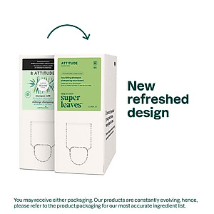 ATTITUDE Nourishing Hair Shampoo, EWG Verified, For Dry and Damaged Hair, Naturally Derived Ingredients, Vegan and Plant Based, Grapeseed Oil and Olive Leaves, Bulk Refill, 67.6 Fl Oz