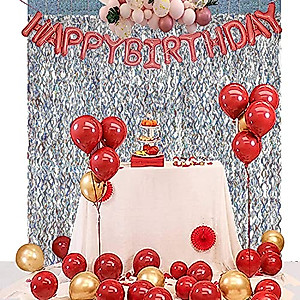 Silver Tinsel Backdrop- CYLMFC 3 Pack 3.3 ft x 6.6 ft Streamer Foil Fringe Curtain for Birthday Party Christmas Graduation Decor