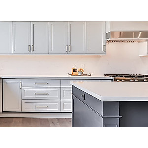 Amerdeco 10 Pack Brushed Satin Nickel 3.75 Inch(96mm) Hole Centers Kitchen Cabinet Pulls Hardware Kitchen Handles for Cabinets Cupboard Handles Drawer Pulls