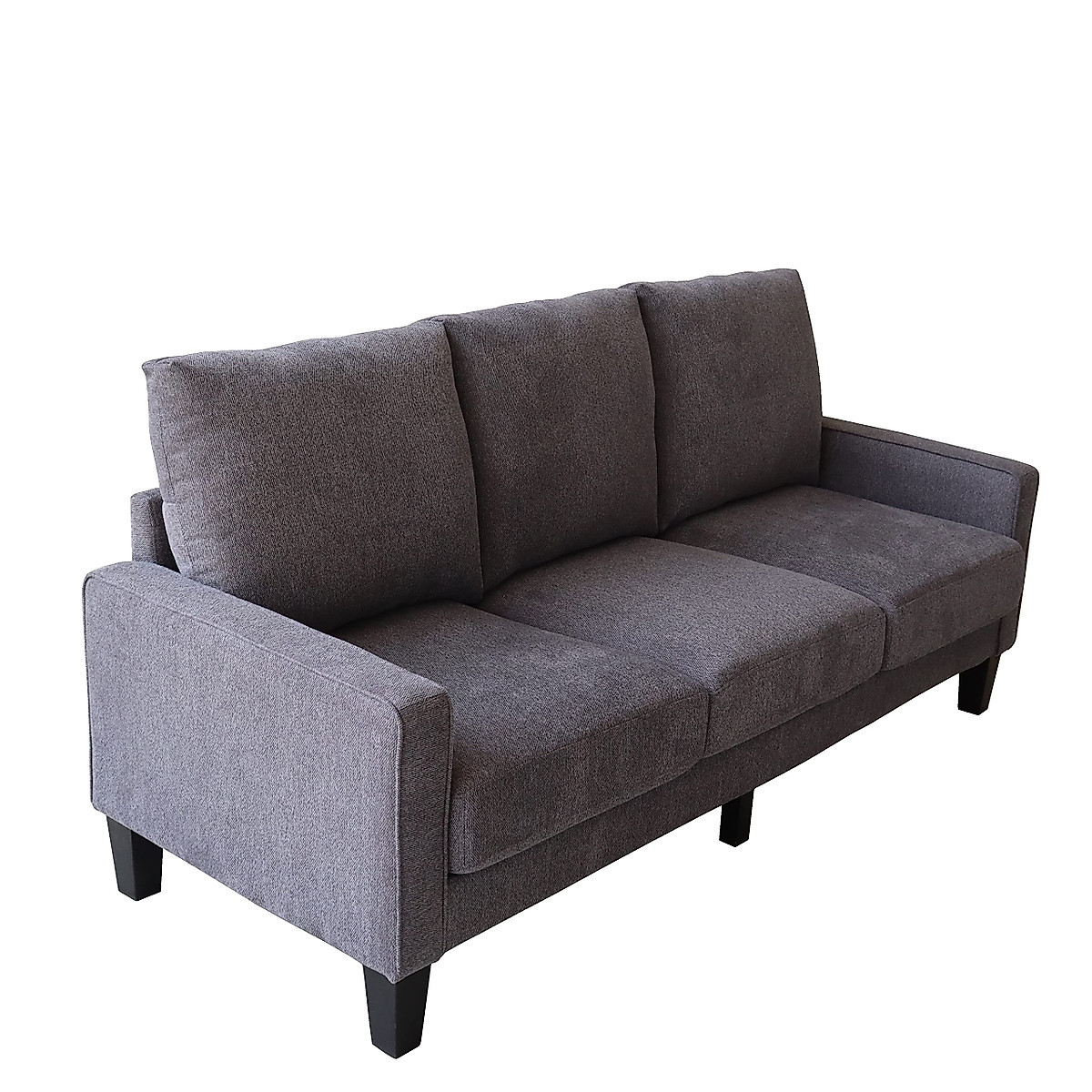 Lepfun Large, Three-seat Classic Chesterfield Settee Sofa Modern 3 Seater Couch Furniture Tufted Back for Living Room (Dark Grey)