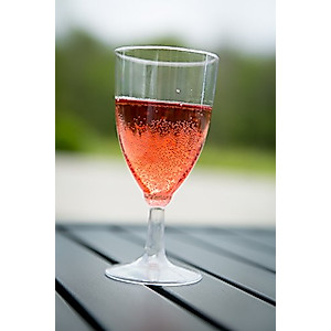 Party Essentials WINEBOX-6 Hard Plastic 1-Piece Wine Glass, 8-Ounce Capacity, Clear (Case of 48)