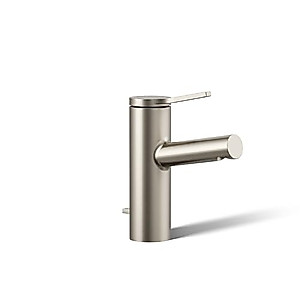 KOHLER 99491-4-BN Elate Single-Handle Bathroom Faucet with Pop-Up Drain Assembly, One Hole Bathroom Sink Faucet, 1.2 gpm, Vibrant Brushed Nickel
