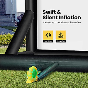 VIVOHOME 20 FT Inflatable Projector Screen for Outside, Blow Up Movie Screen Outdoor Use, Mega Large TV Screen with Carry Bag for Backyard, Triangular Back Support