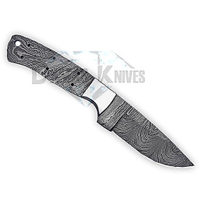 Custom Handmade Damascus Steel Blank Blade for Knife Making With Steel Bolster HB 16