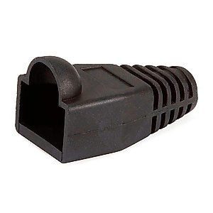 Monoprice [50pcs] RJ-45 Color Coded Strain Relief Boots - BLACK