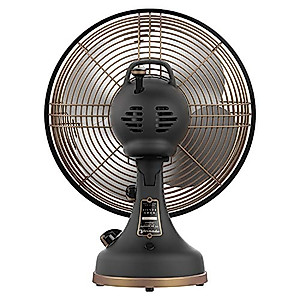 Vornado Silver Swan Alchemy Oscillating Vintage Fan, Gunmetal, Medium