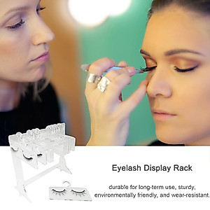 Eyelash Storage - Eyelash Holder Rack with 10 Hangers, Mini Acrylic Eyelash Hanger Rack Lash Organizers and Storage, Funny False Eyelash Display Stand Makeup Storage for Women Girls