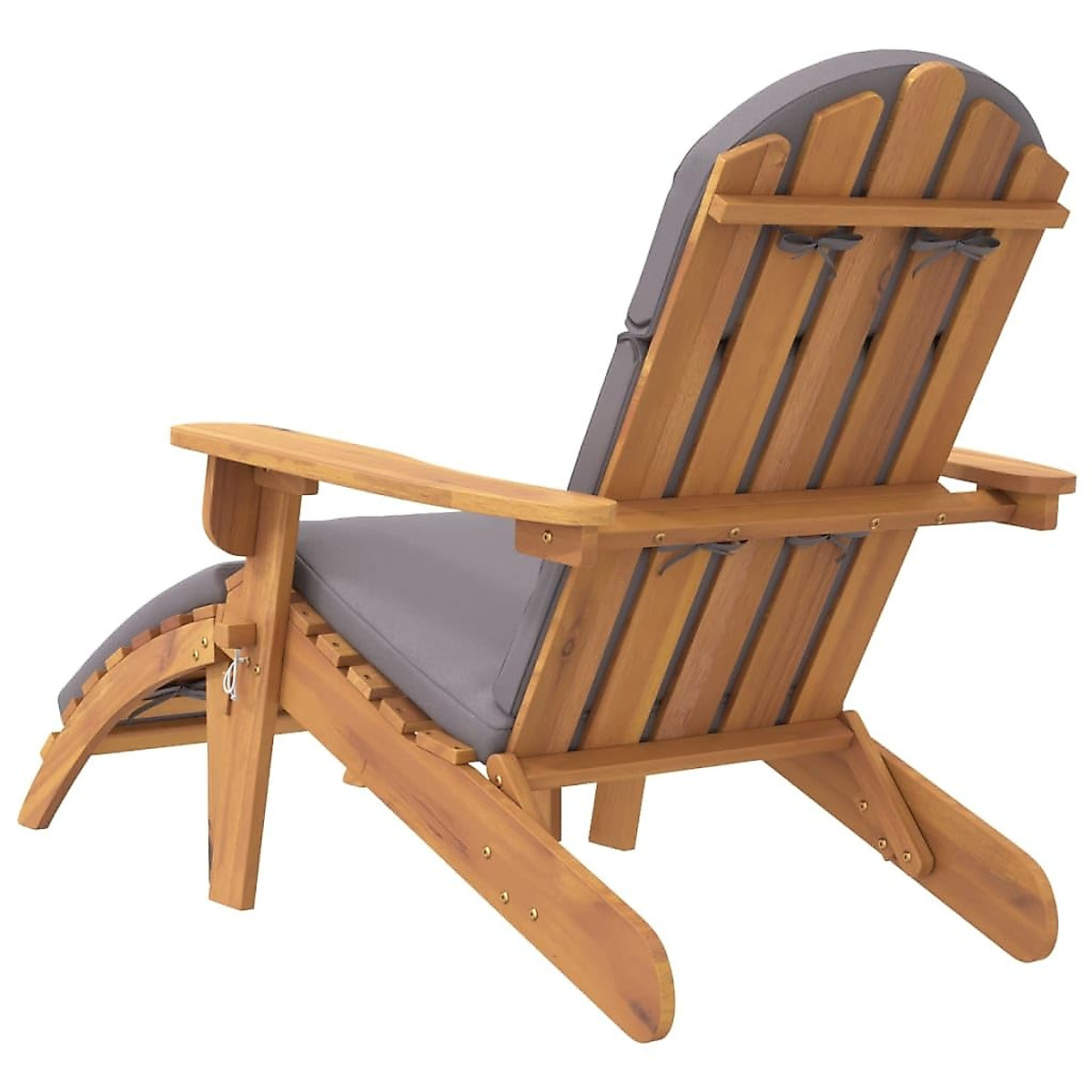 GOLINPEILO Wooden Folding Adirondack Chair with Footrest and Cushion,Outdoor Chairs Patio Chairs Lawn Chair Wooden Patio Chair for Outside Porch Chair Fire Pit Chairs Deck Chair -471