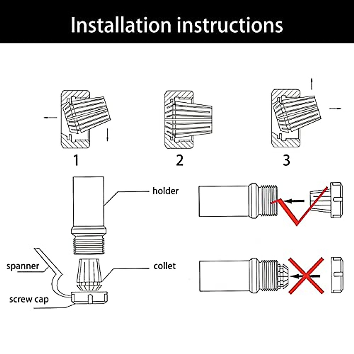 HOZLY MT2 ER32UM M10 Morse Cone Collet Chuck Tooling Holder