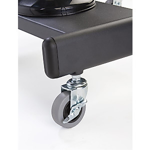 Displays2go TV Stand on Wheels for 32 to 47 Inch HDTV Monitor, Adjustable Height, Tilting, Black (MB842BLK)